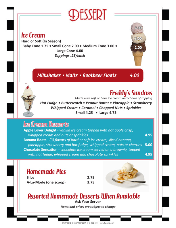 Freddies Diner 2017-7 | Fasprint Menus
