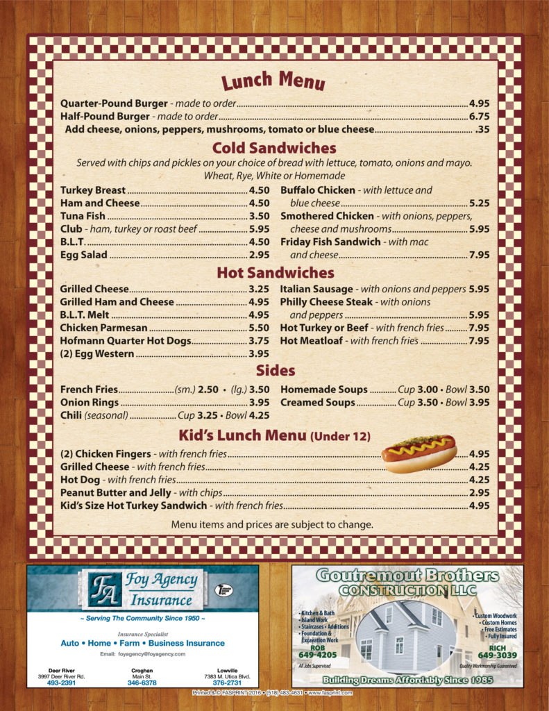 Duck Stop Diner 2016-4 | Fasprint Menus