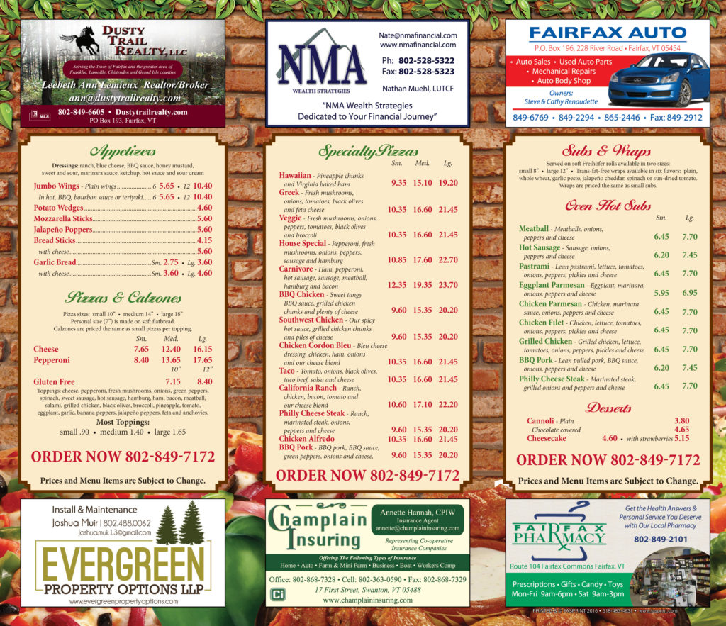 Fairfax House of Pizza-2 | Fasprint Menus