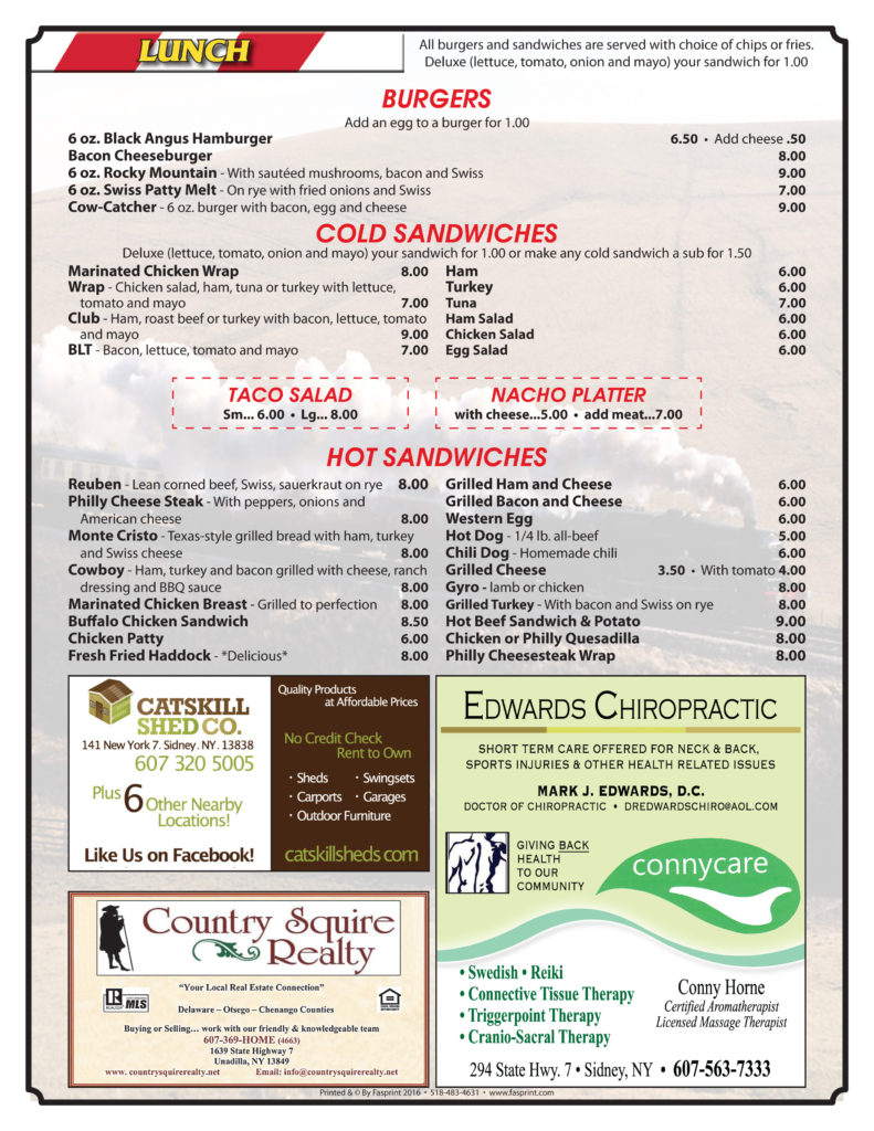 Trackside 2014 TO-3 | Fasprint Menus