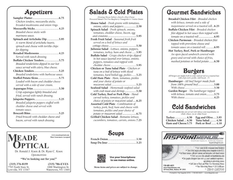 The Crystal Restaurant | Fasprint Menus
