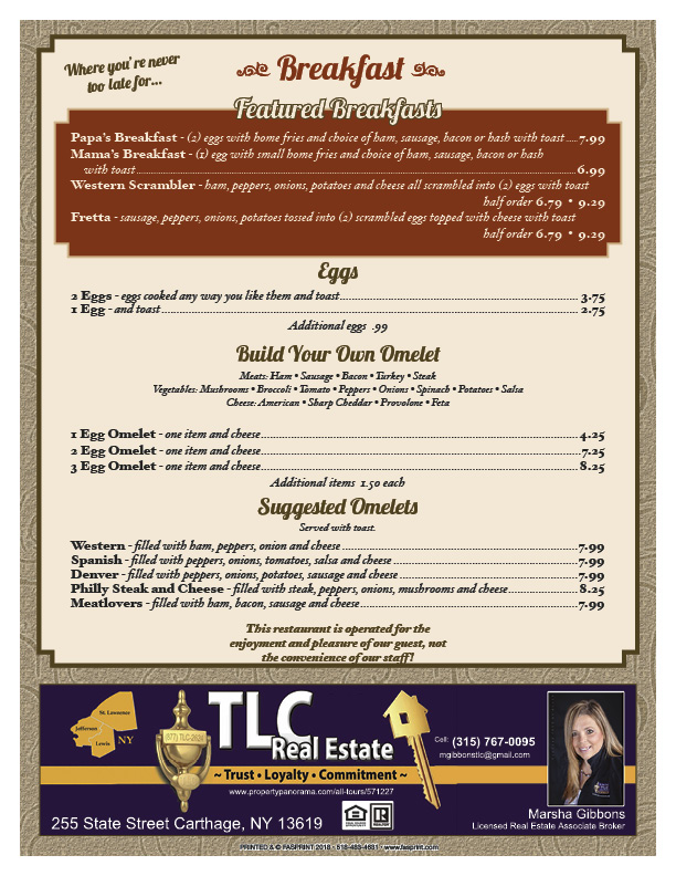 Church Street Diner WEB2 | Fasprint Menus