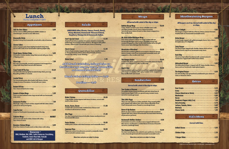 Trailside Menu WEB 20182 | Fasprint Menus