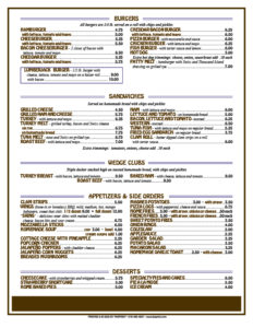 Lumberjack Menu 05-20203 | Fasprint Menus