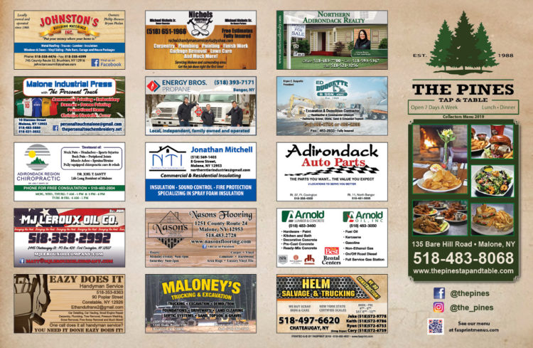 The Pines Tap and Table 2019 | Fasprint Menus