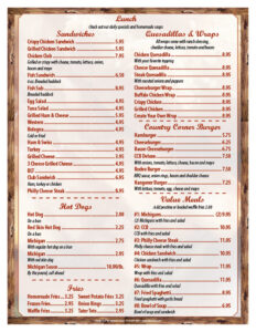Country Corner Diner 10-20203 | Fasprint Menus