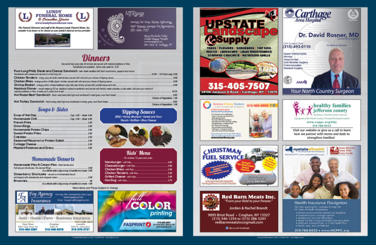 The Church Street Diner | Fasprint Menus