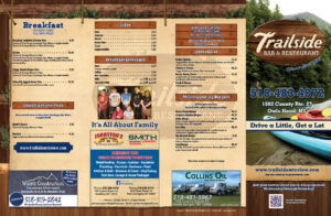 Trailside Bar & Restaurant | Fasprint Menus