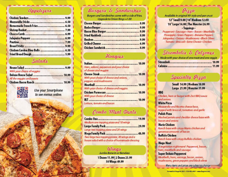 Auggy’s Pizza | Fasprint Menus