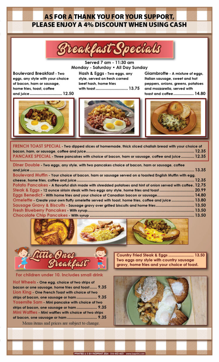 Boulevard-Diner-Breakfast-Menu | Fasprint Menus